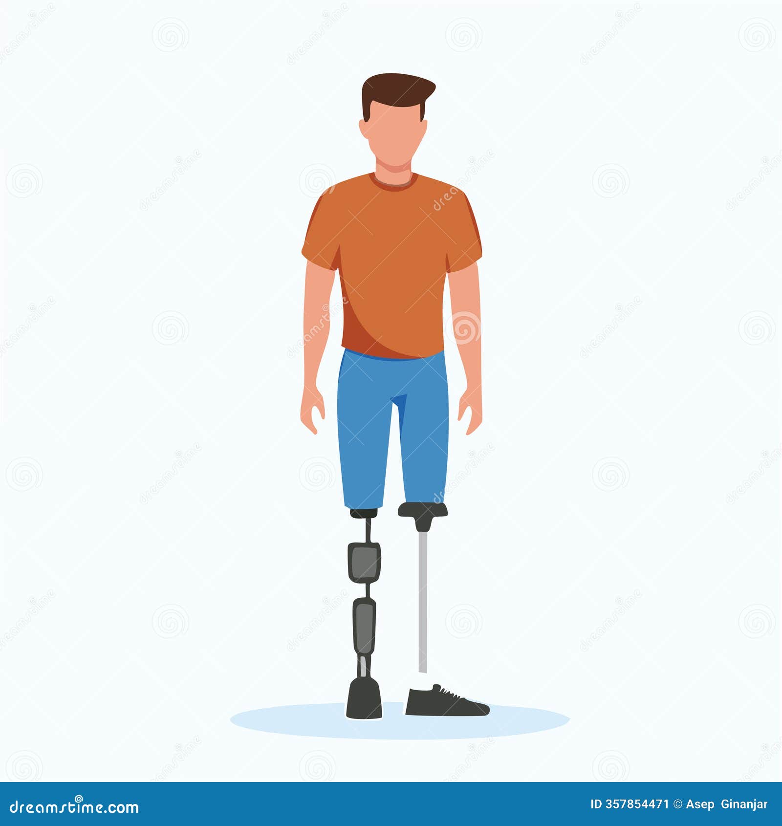 A AI Prosthetic Limb Simple Illustration Stock Illustration ...