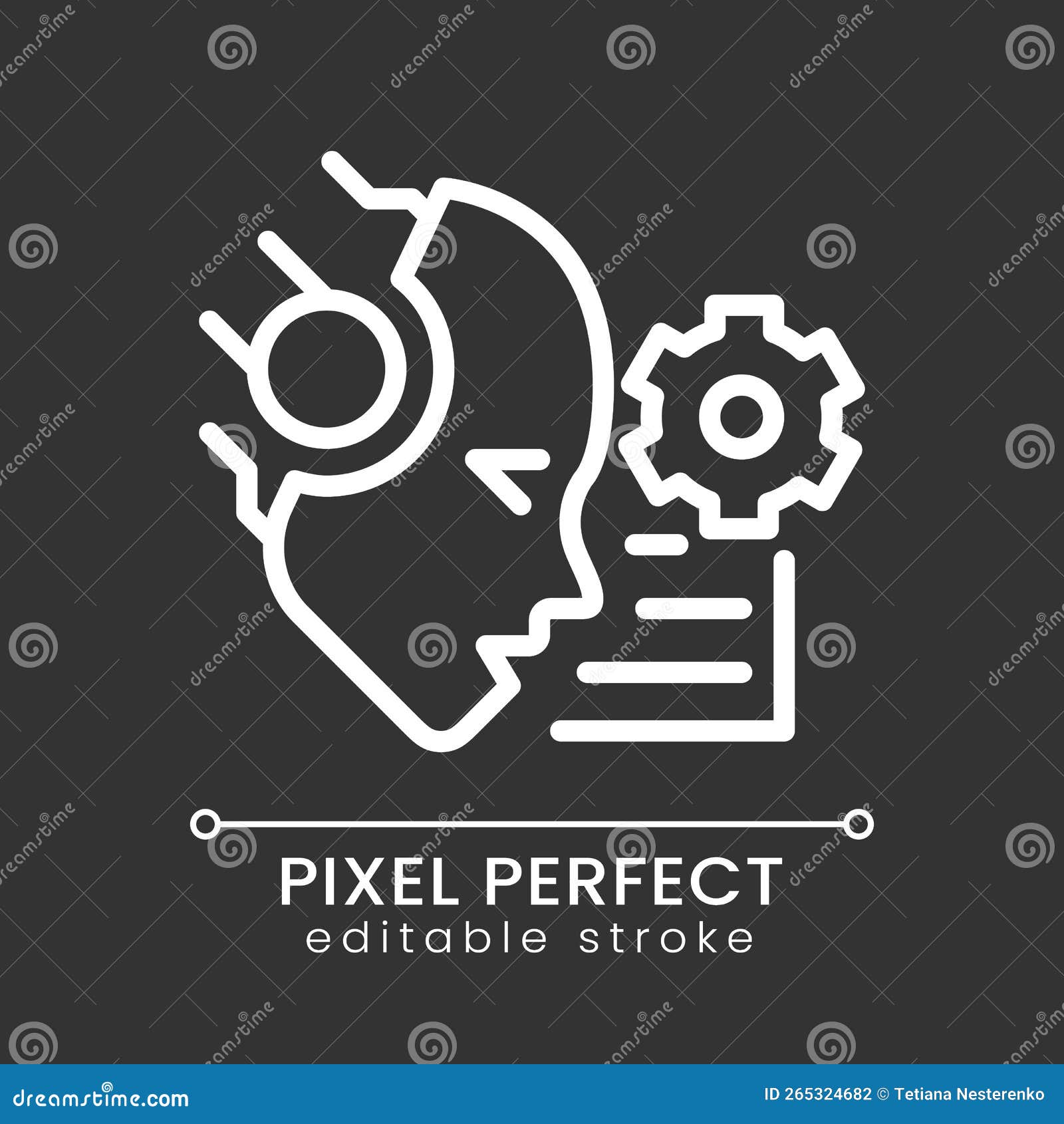 AI Reads and Summarize Pixel Perfect White Linear Icon for Dark Theme ...