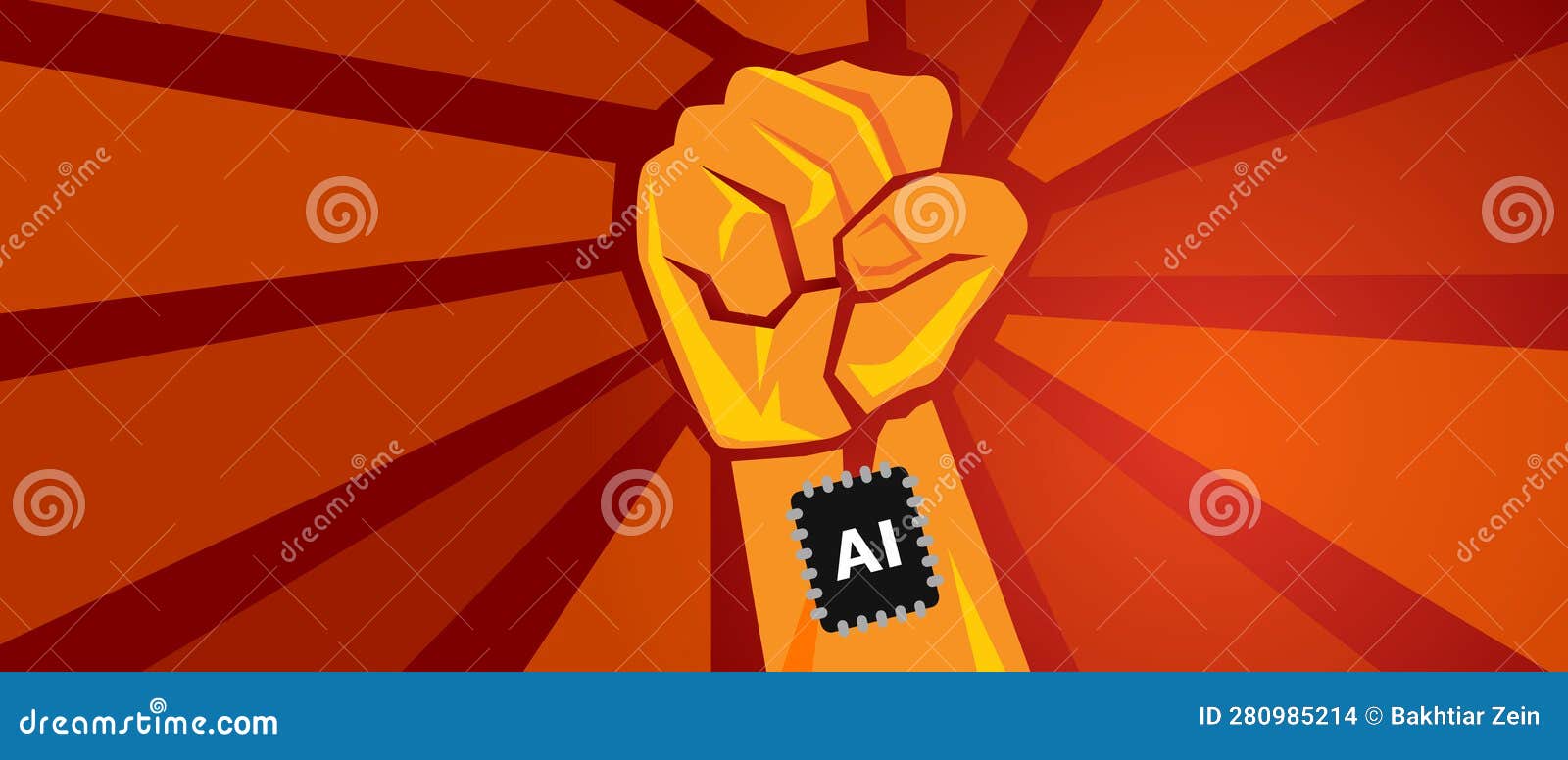 AI Revolution Artificial Intelligence Propaganda Arm Strong Fight ...