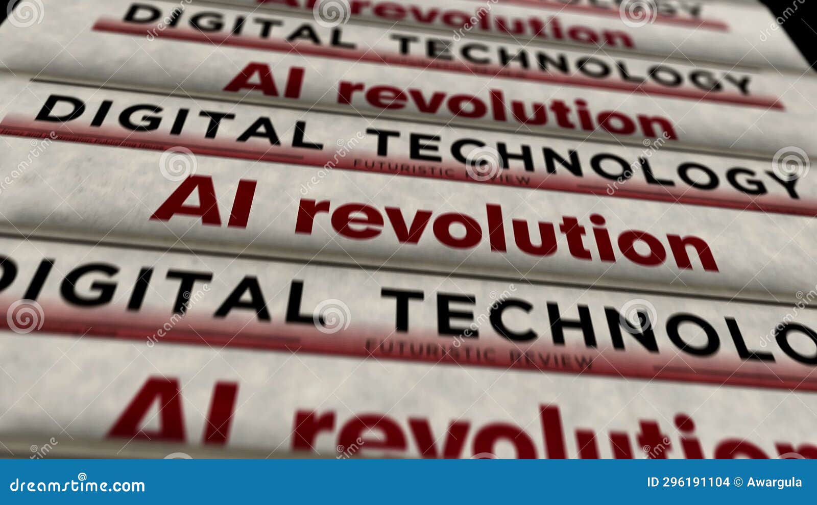 AI Revolution and Artificial Intelligence Technology Newspaper Printing ...