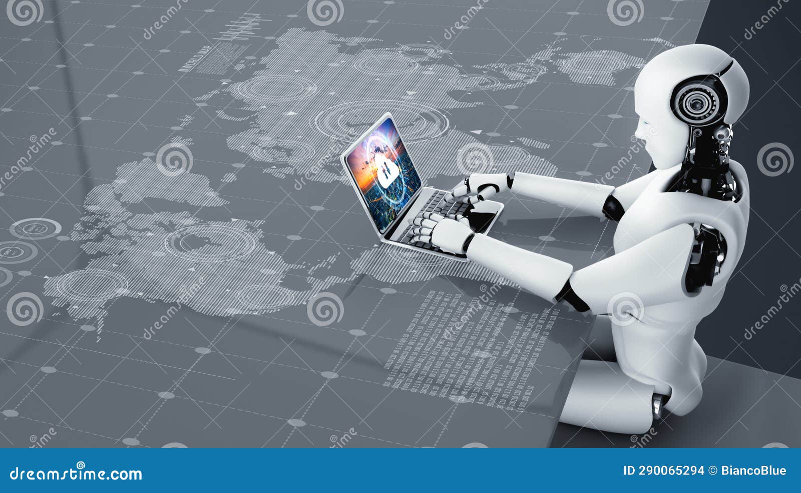 AI Robot with Artificial Intelligence Using Modish Computer Software ...