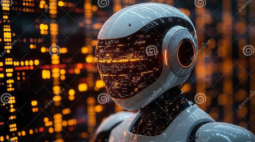 AI Robot Automating Data Entry and Analysis in a Modern Digital ...