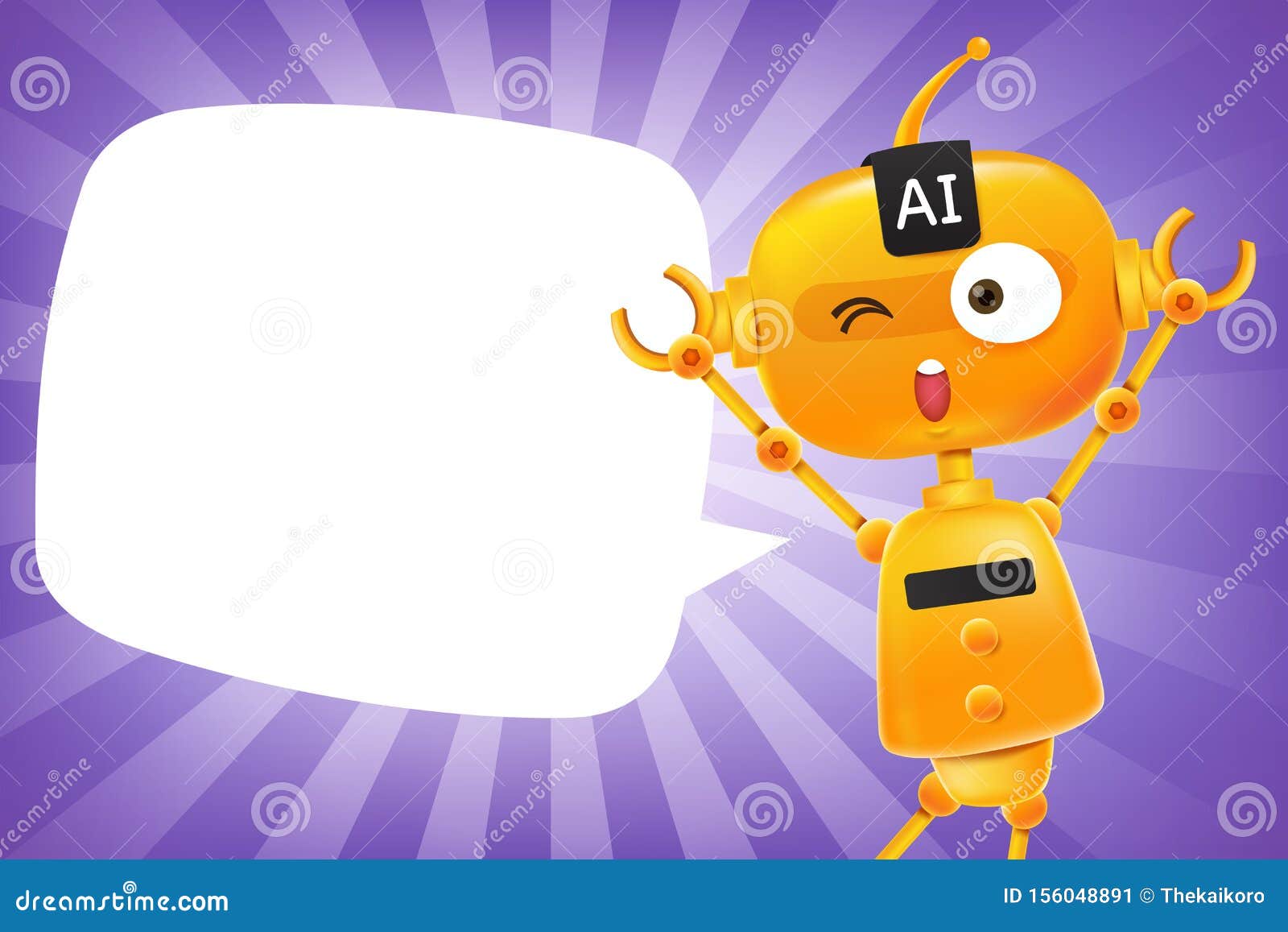 AI Robot cartoon 003 stock vector. Illustration of graphic - 156048891