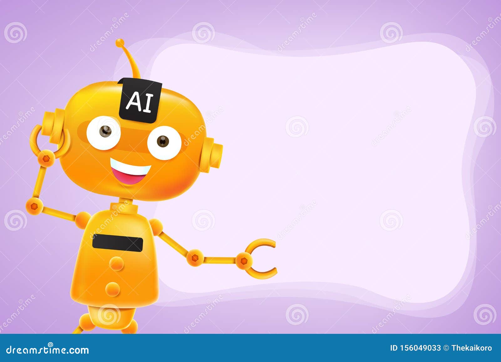 AI Robot cartoon stock vector. Illustration of engineering - 156049033