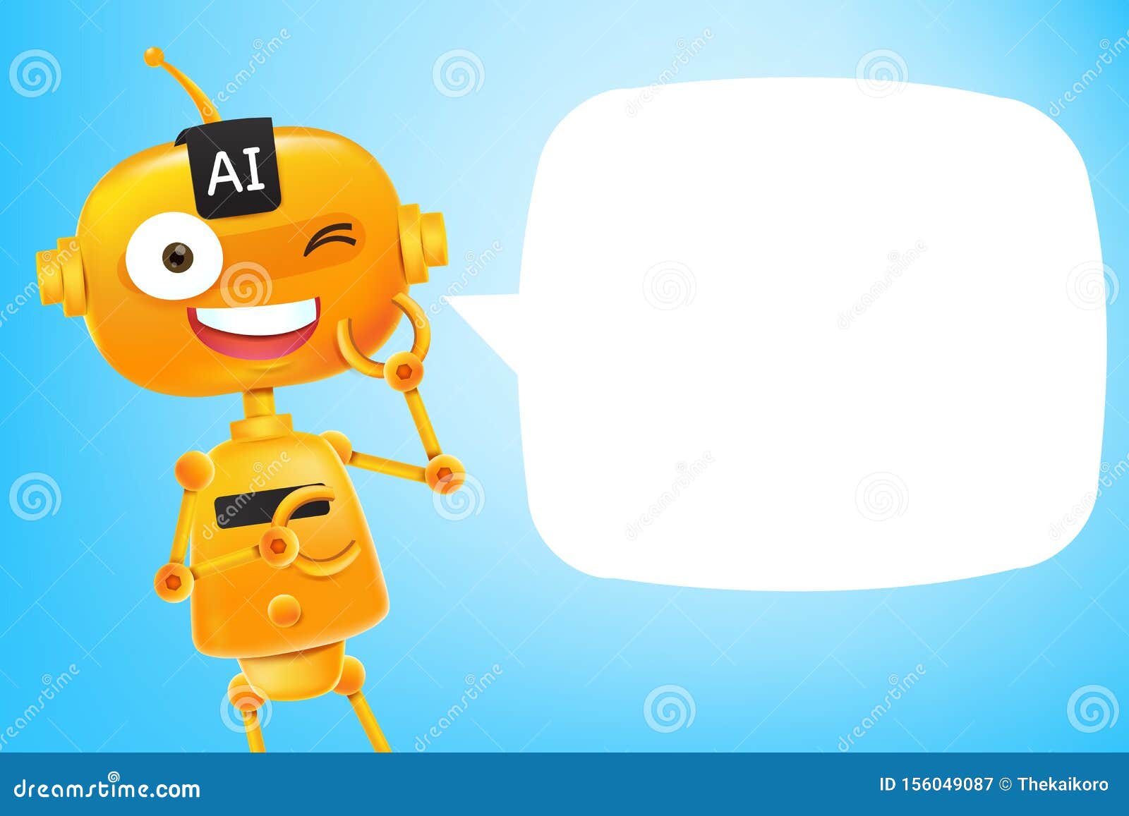 AI Robot cartoon 002 stock vector. Illustration of service - 156049087