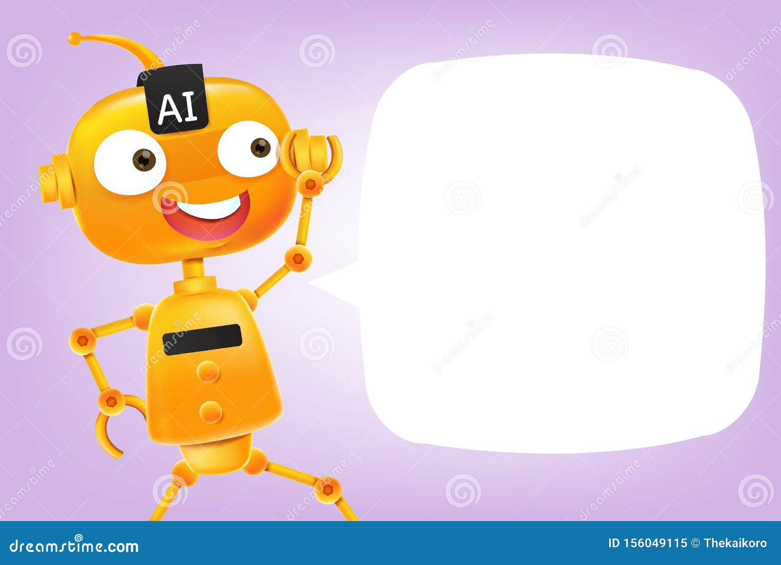 AI Robot cartoon 004 stock illustration. Illustration of robot - 156049115