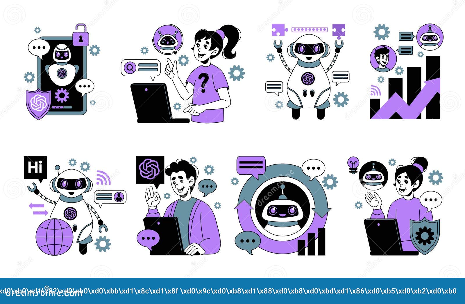 AI Robot. Chat GPT. Assistant Bot Software. Artificial Intelligence ...