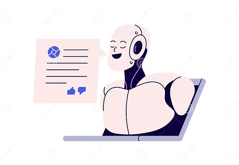AI Robot, Chatbot. Digital Assistant, Chat Bot Providing Automated ...