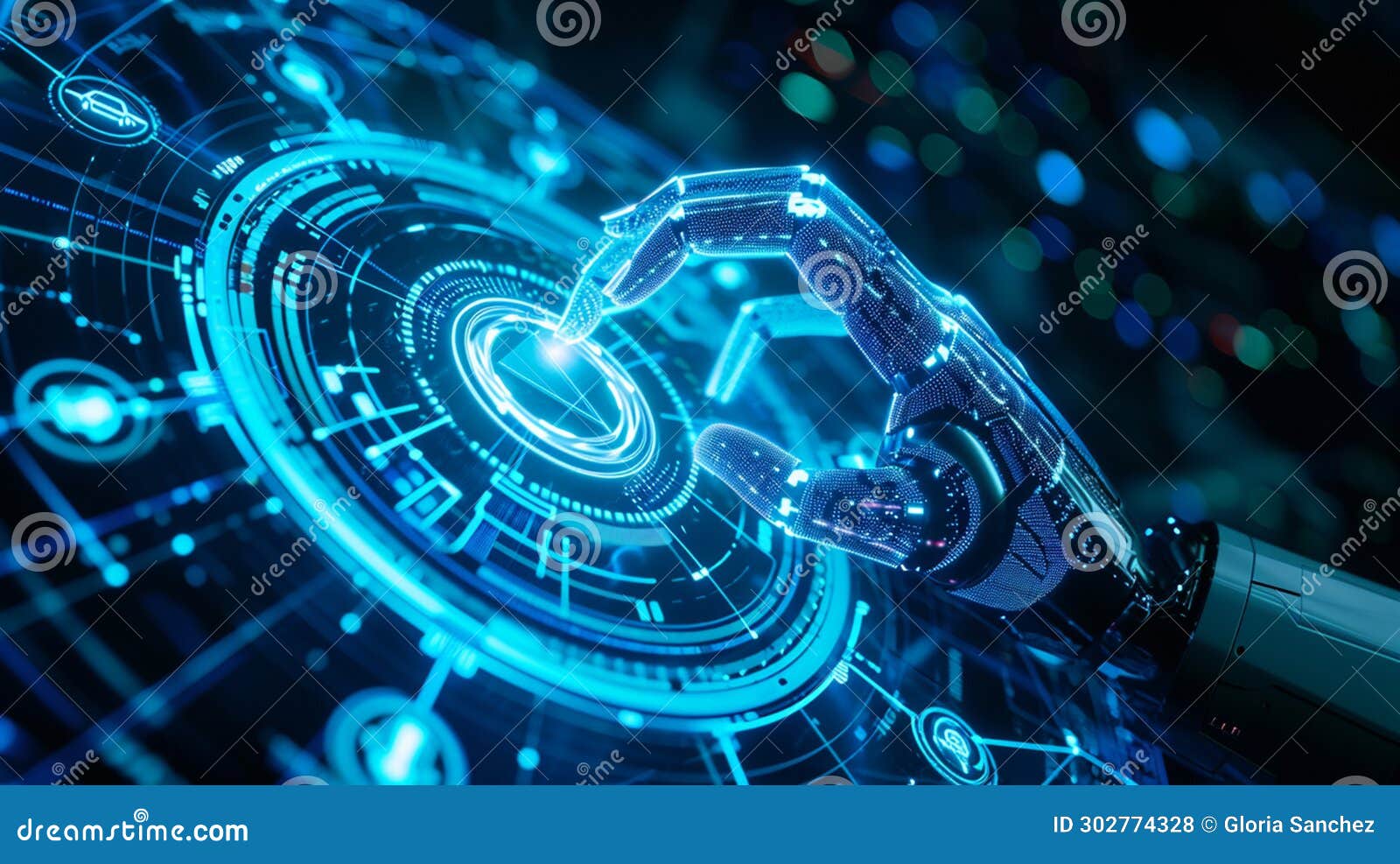 AI Robot and Human Contact in Big Data Network Connection, Data Sharing ...