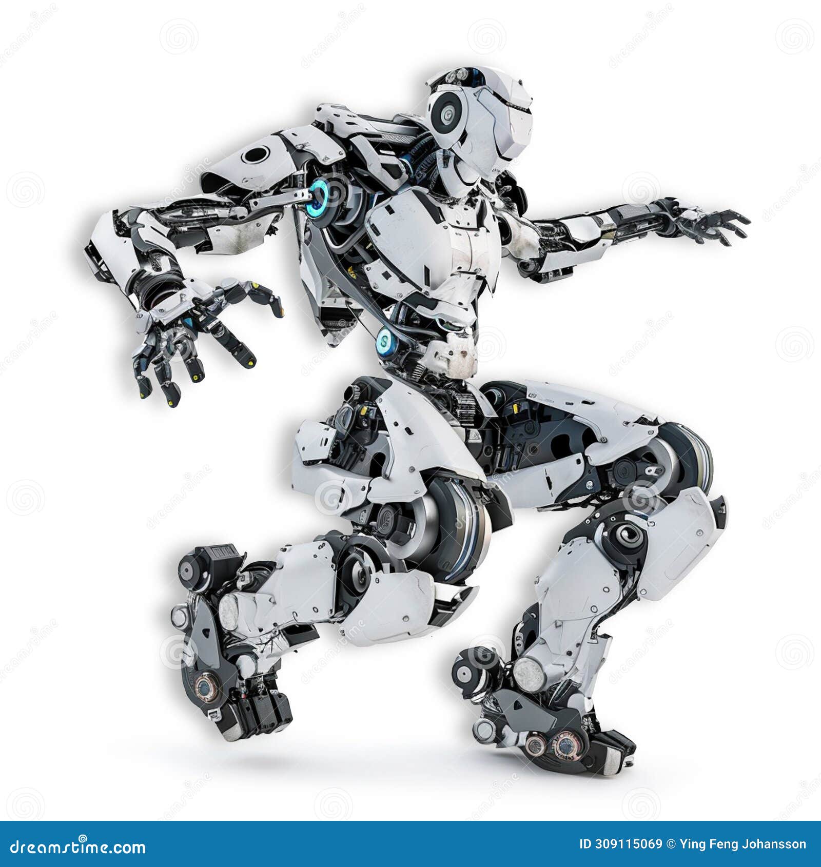 AI Robot in Motion, Showcasing Its Agility and Cutting-edge Technology ...
