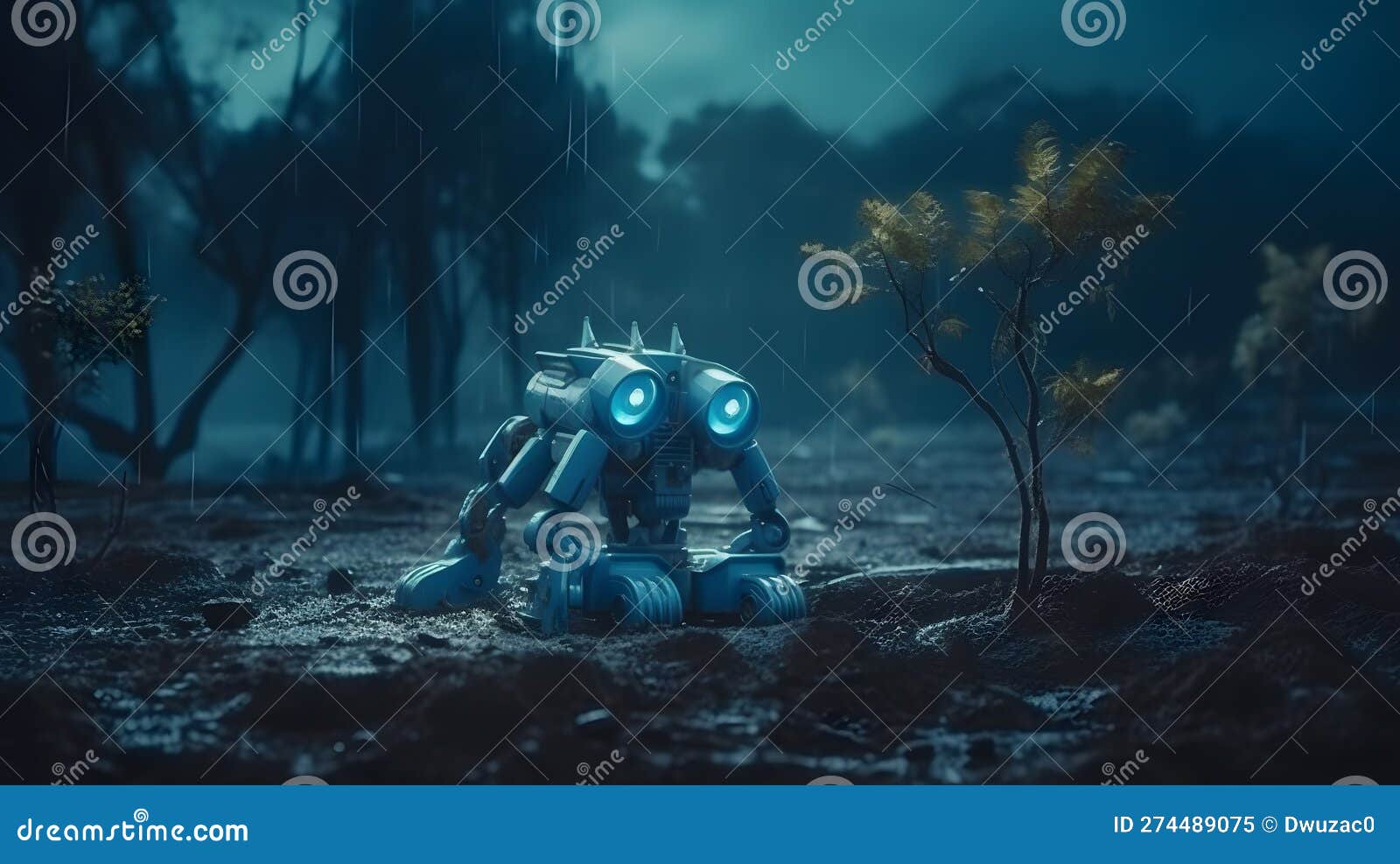 AI Robot Planting a Tree, Ecology, Technology, Humanoid, Go Green ...