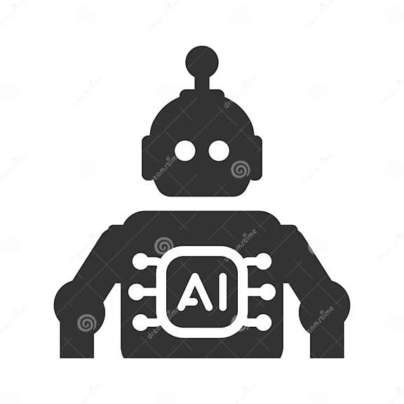 Ai robot process icon stock illustration. Illustration of process ...