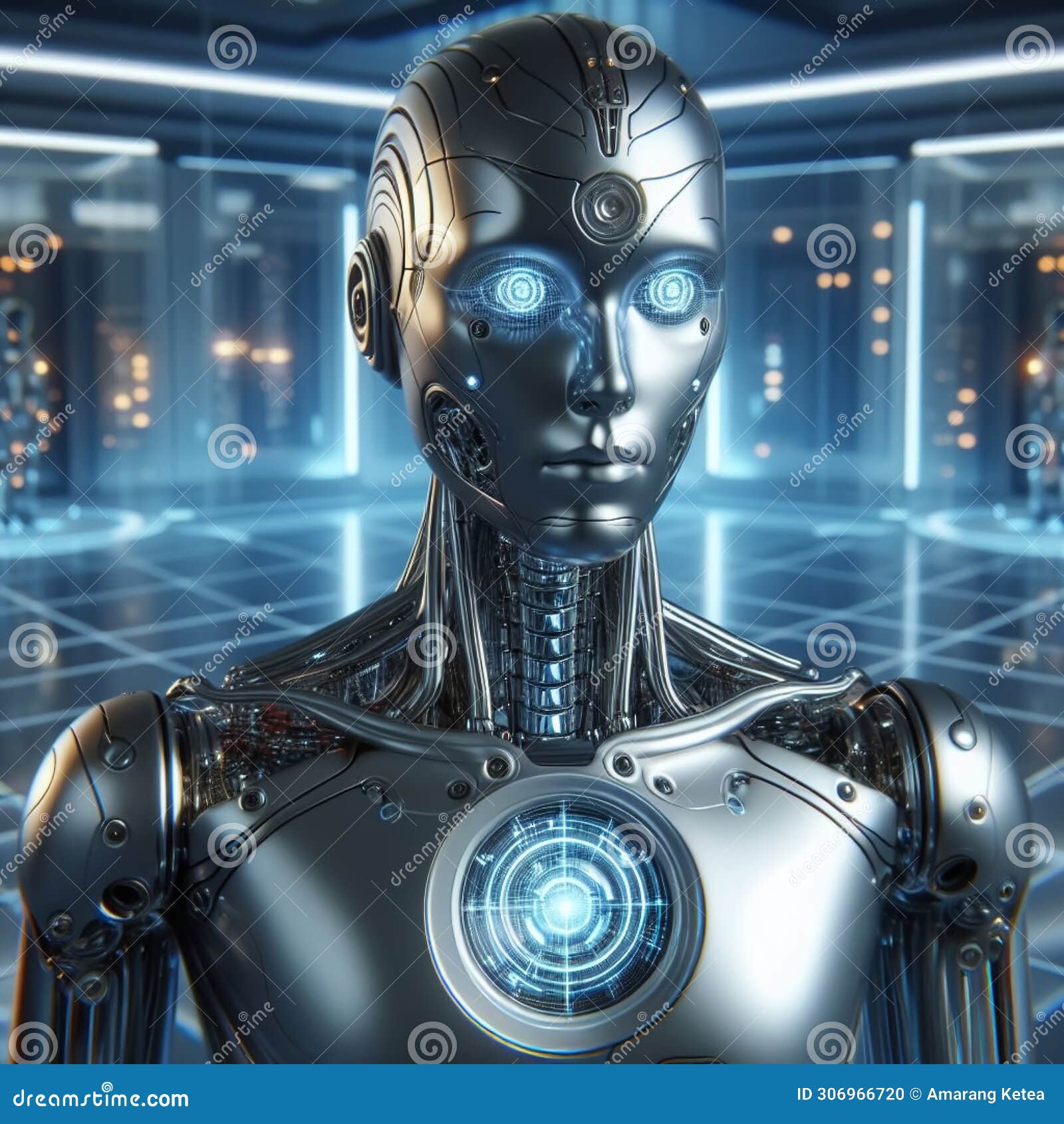 Ai robot stock photo. Image of android, internet, robotic - 306966720