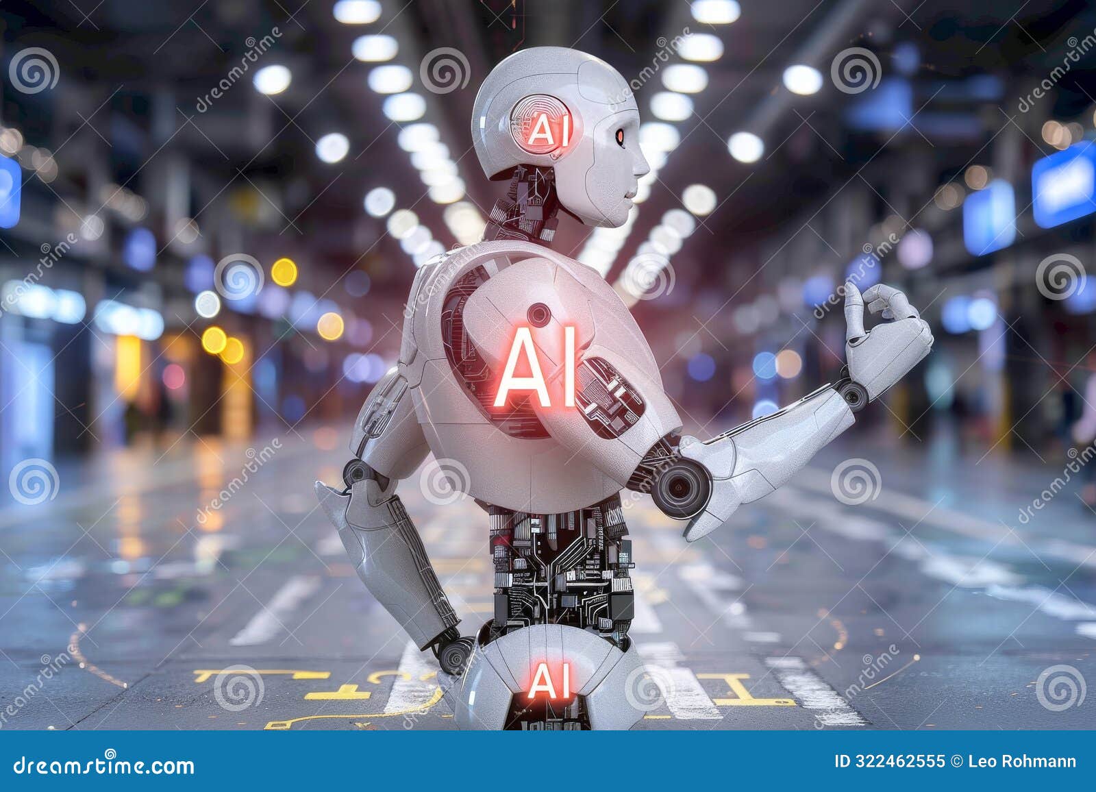 AI Robot Testing Prototype in Laboratory, Modern Technology, Digital ...