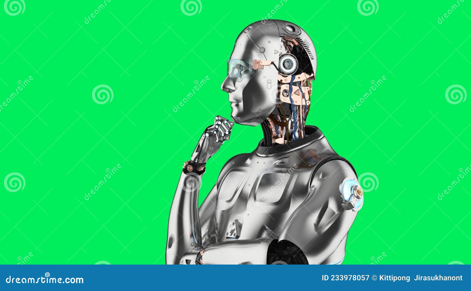 Ai robot think or compute stock video. Video of automaton - 233978057