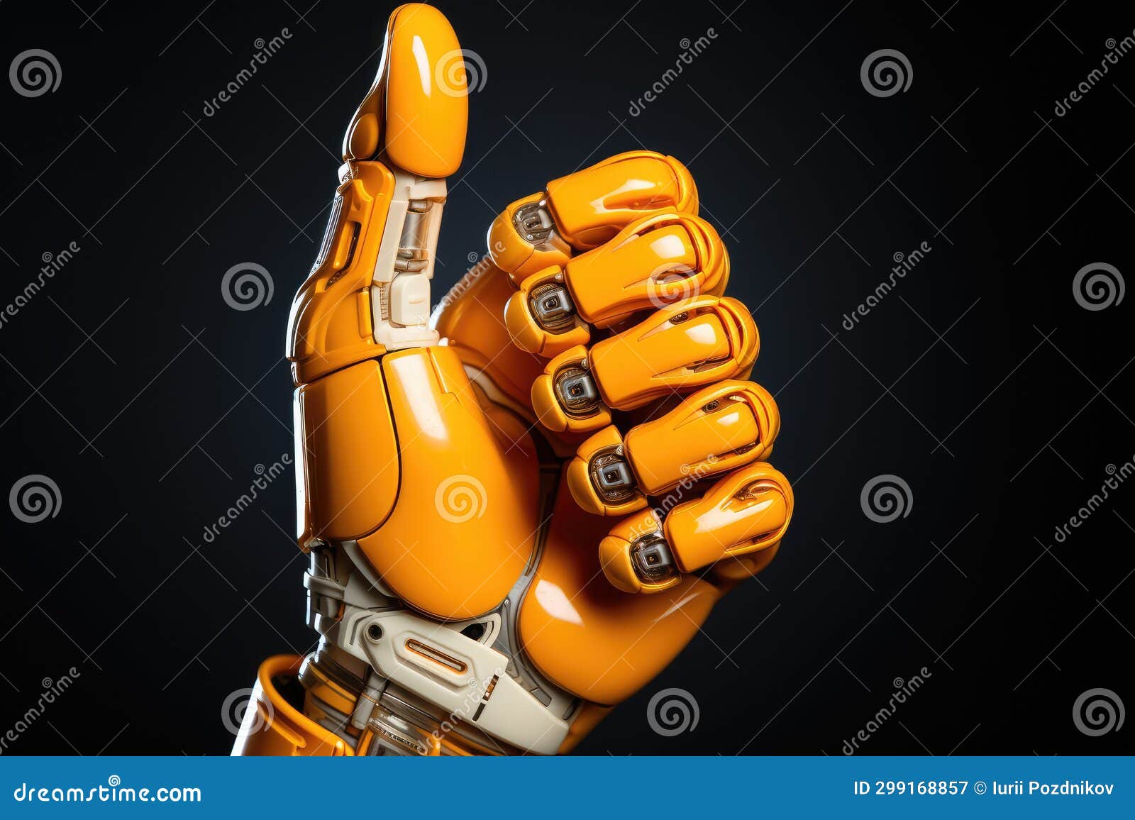 AI Robotic Arm in Support Gesture Stock Image - Image of interesting ...