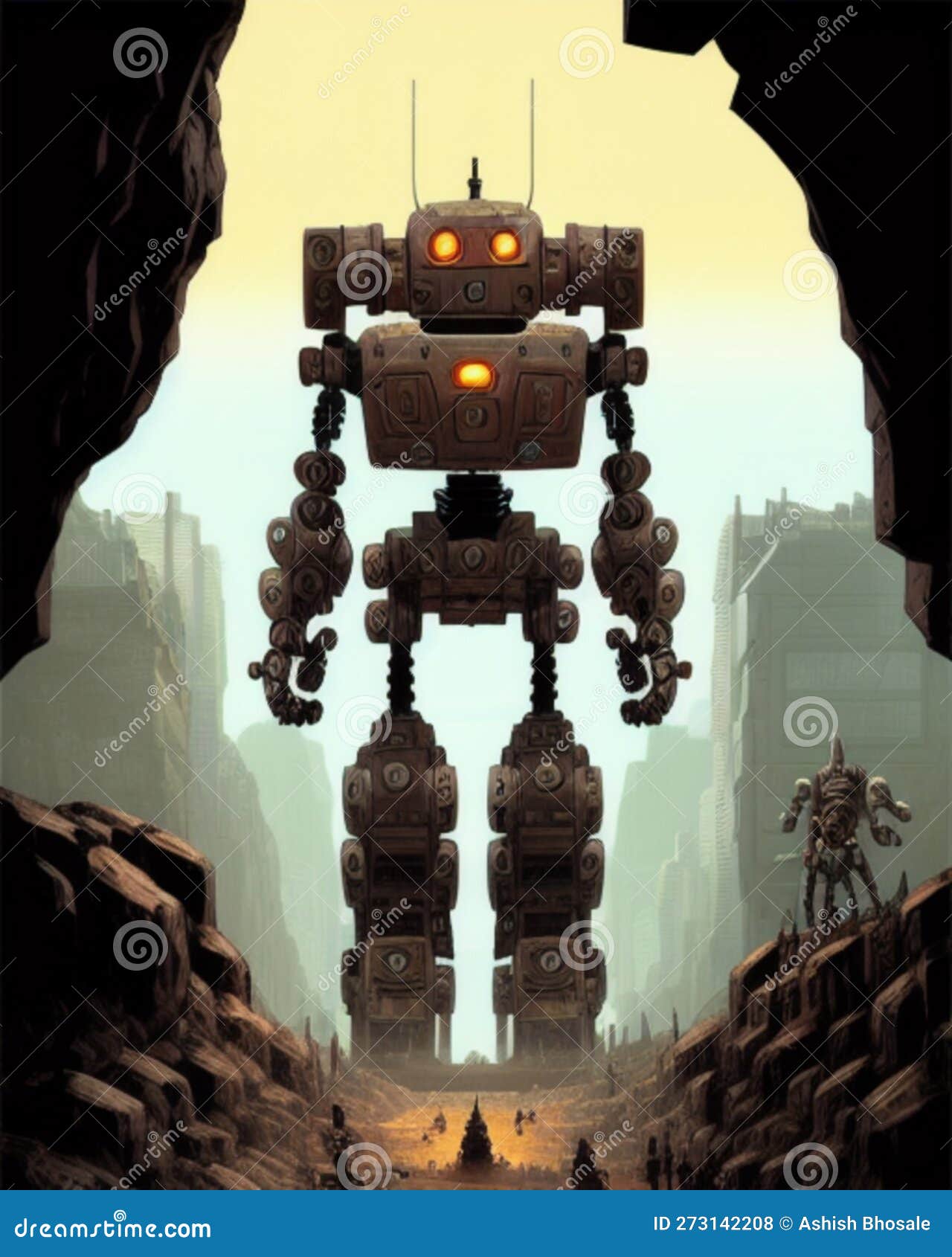 Ai Robots Destroying the World Stock Illustration - Illustration of ...