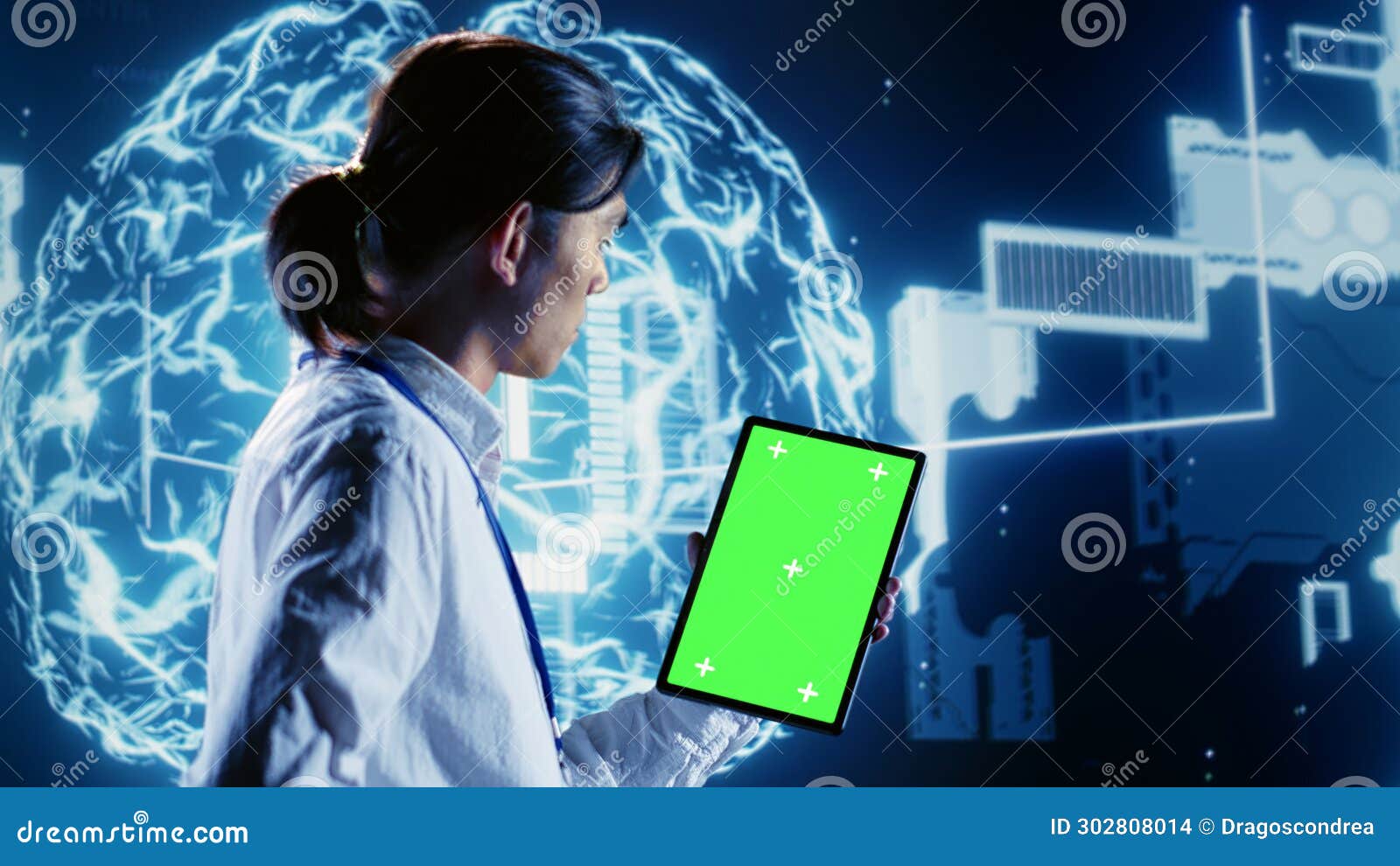 AI Script Coding on Mockup Tablet Stock Photo - Image of laptop ...