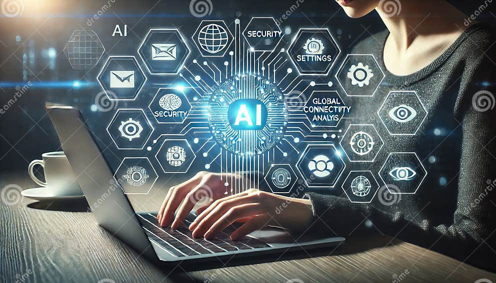 AI Security and Connectivity Analysis Interface Advanced AI Technology ...