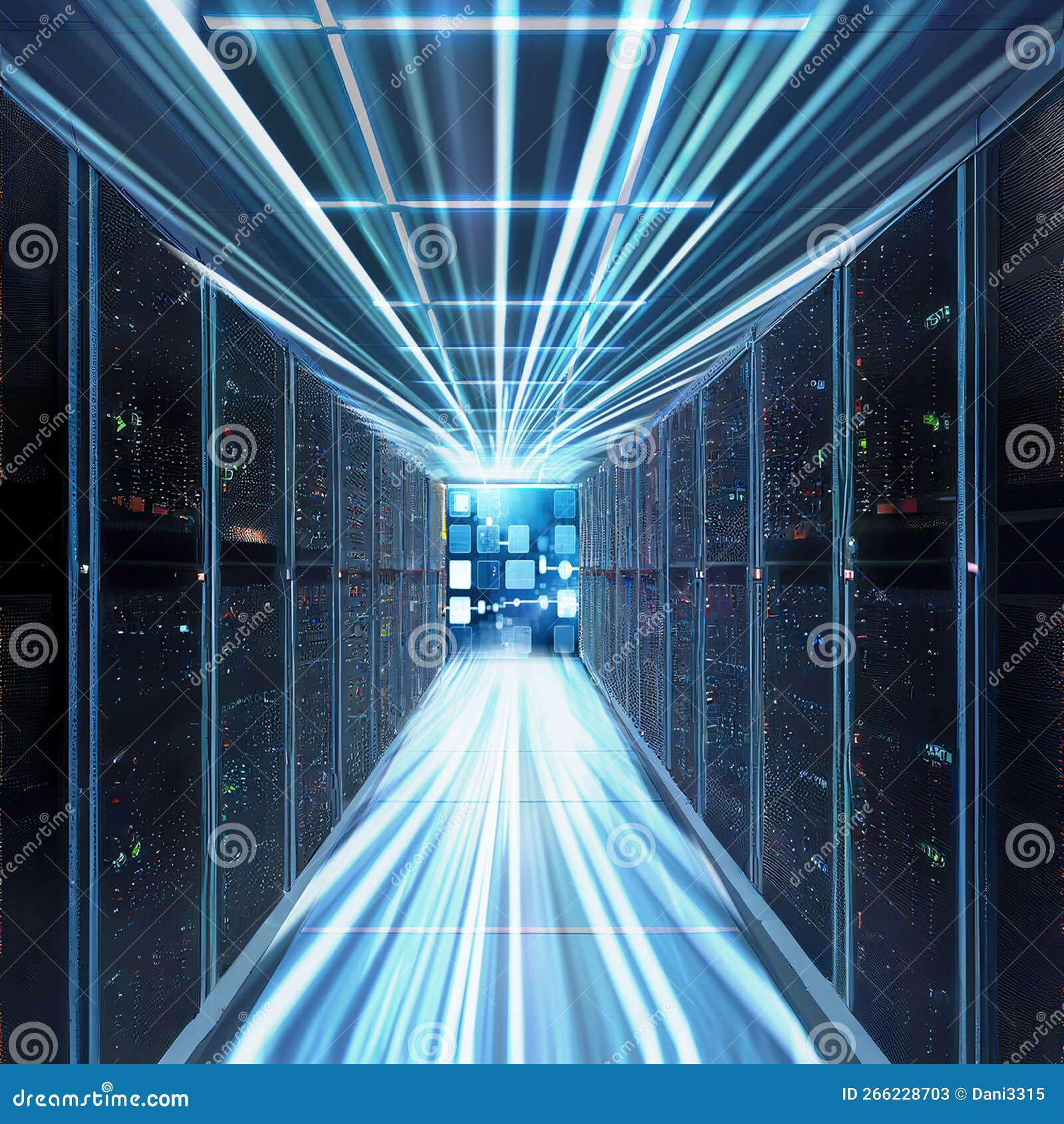 Ai Server Data Center Full of Rack Servers and Supercomputers Stock ...