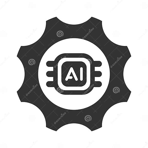 Ai setting icon stock illustration. Illustration of vector - 352423525