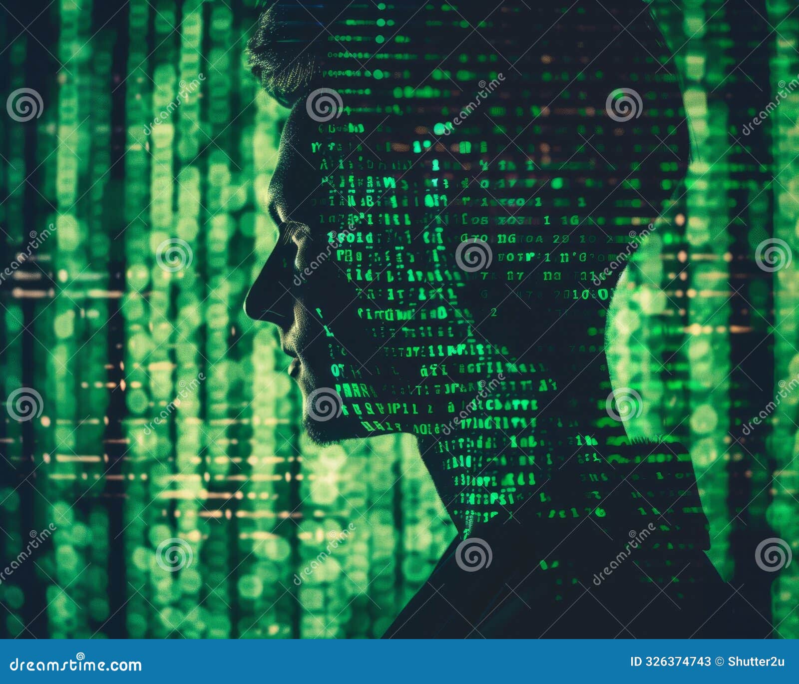 AI Shadows Layered within the Deep Web Stock Illustration ...