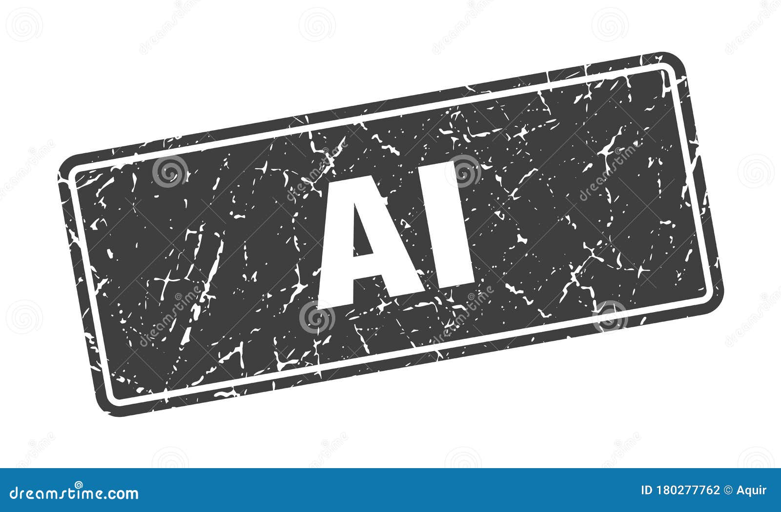 Ai sign. ai grunge stamp stock vector. Illustration of vignette - 180277762