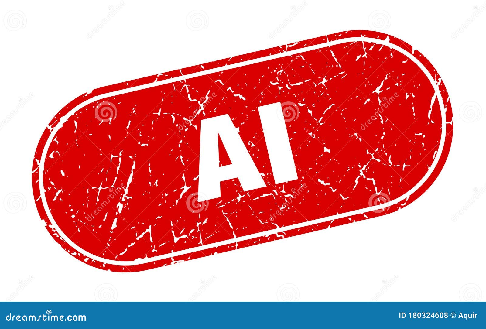 Ai sign. ai grunge stamp stock vector. Illustration of vignette - 180324608