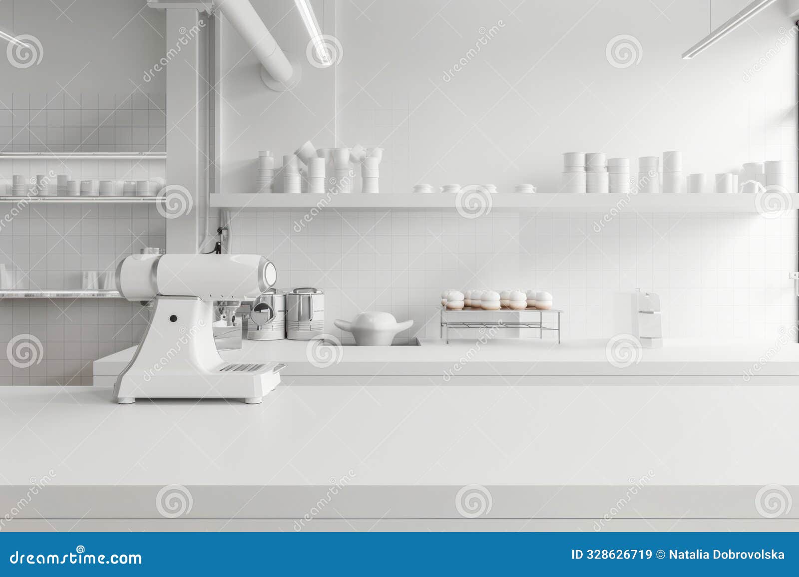 AI Smart Food Factory in White Tones, Advanced Robotics and Automation ... AI Smart Food Factory in White Tones, Advanced Robotics and Automation ...