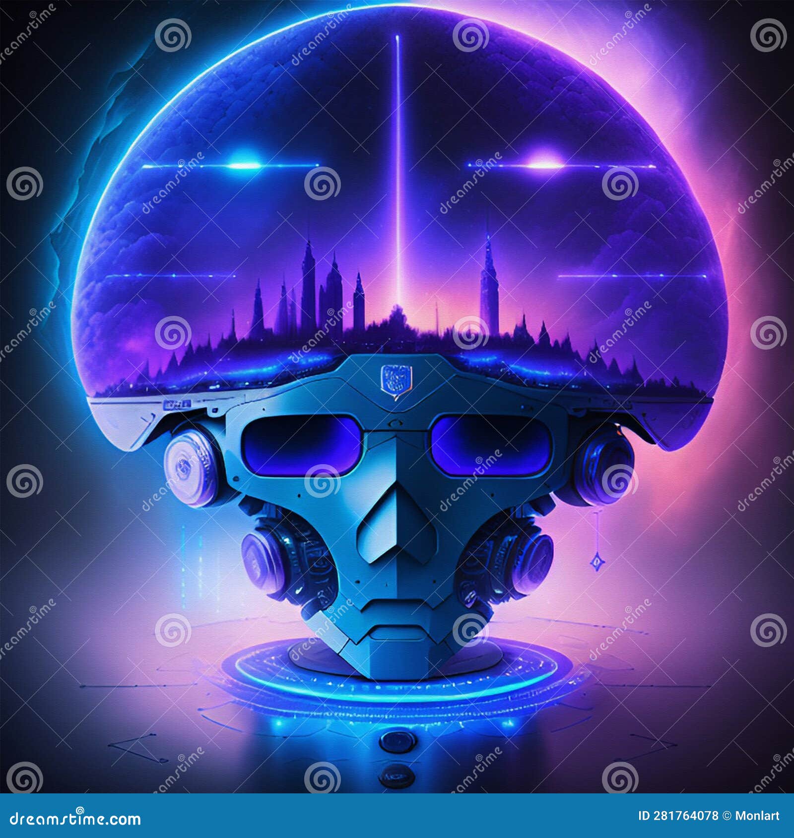 AI Smart Robot Architect from the Future Stock Illustration ...