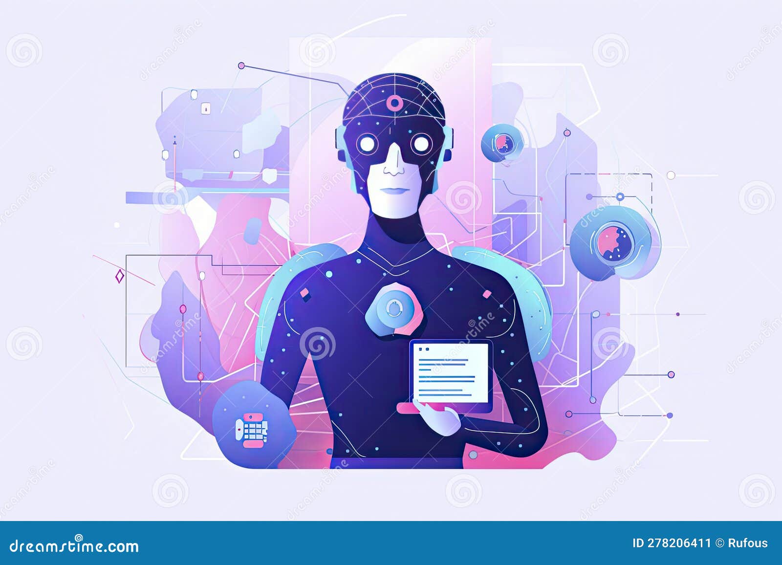 Automated Image Recognition Blue Gradient Concept Icon Cartoon Vector ... Automated Image Recognition Blue Gradient Concept Icon Cartoon Vector ...