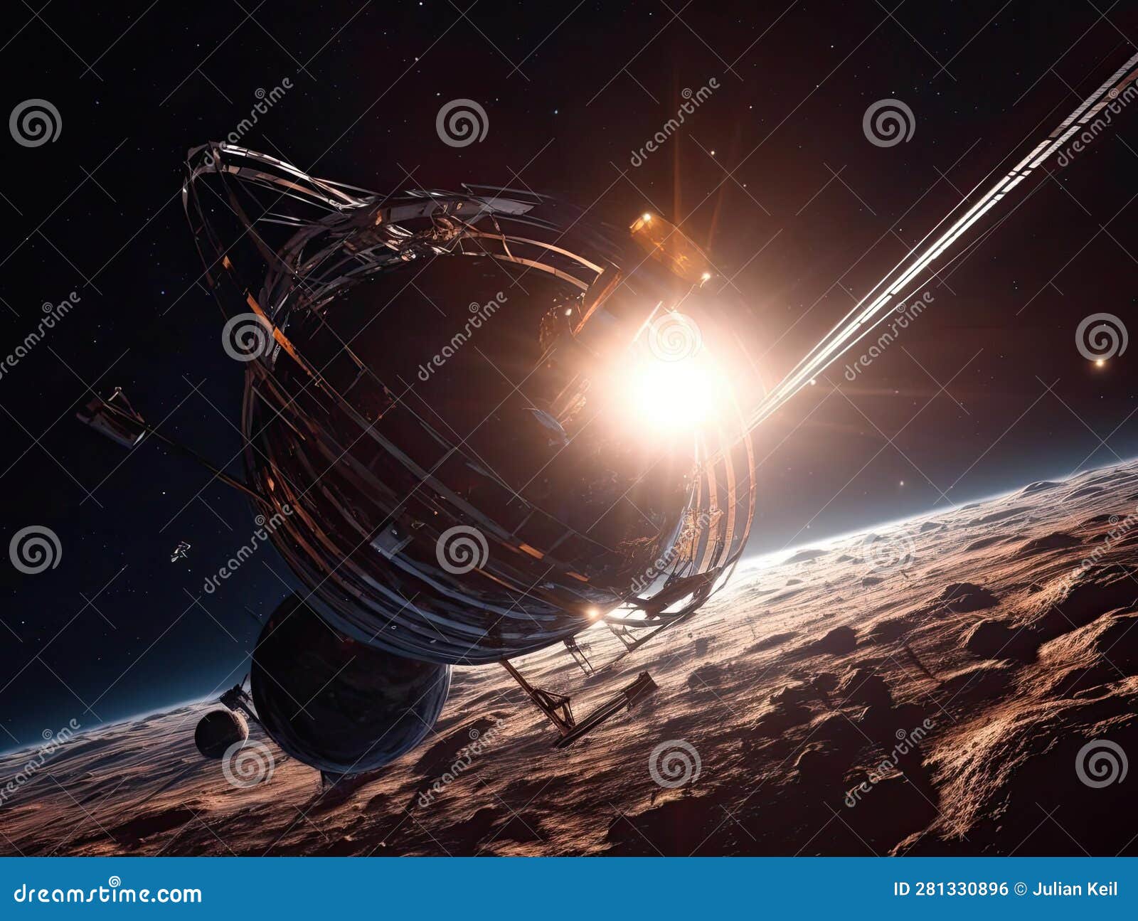 AI Space Probe on Distant Planet Stock Illustration - Illustration of ...