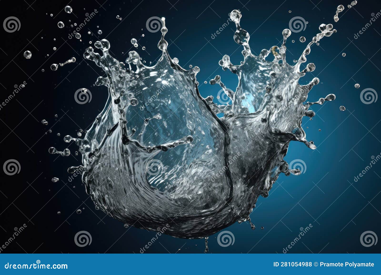 Ai. Splash - Fresh Drop in Water Stock Illustration - Illustration of ...