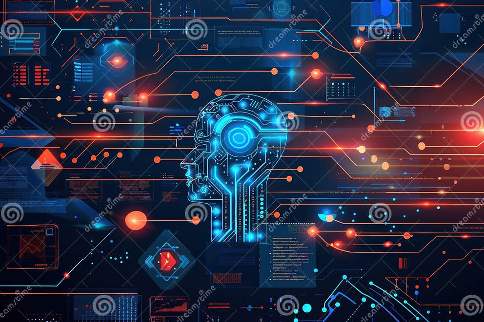 Ai Statistics and Analytics Background Copy Space Stock Image - Image ...