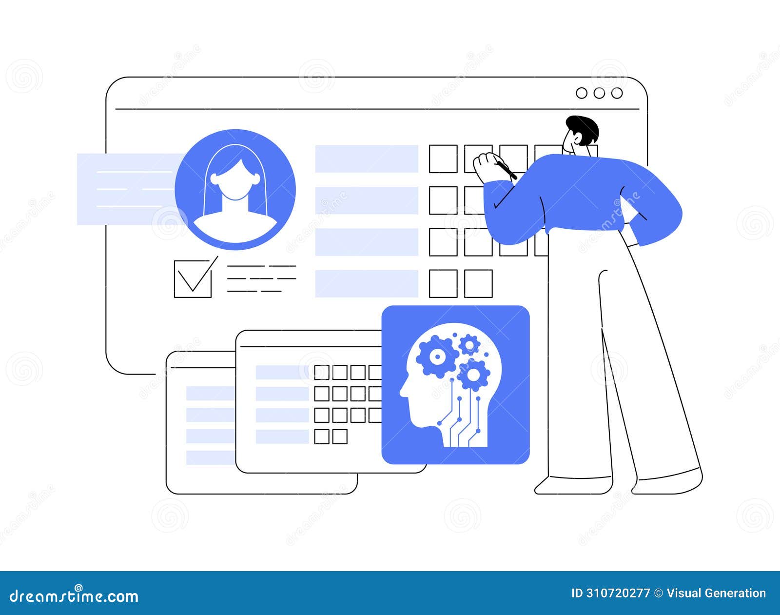 AI-Streamlined Administrative Tasks Abstract Concept Vector ...