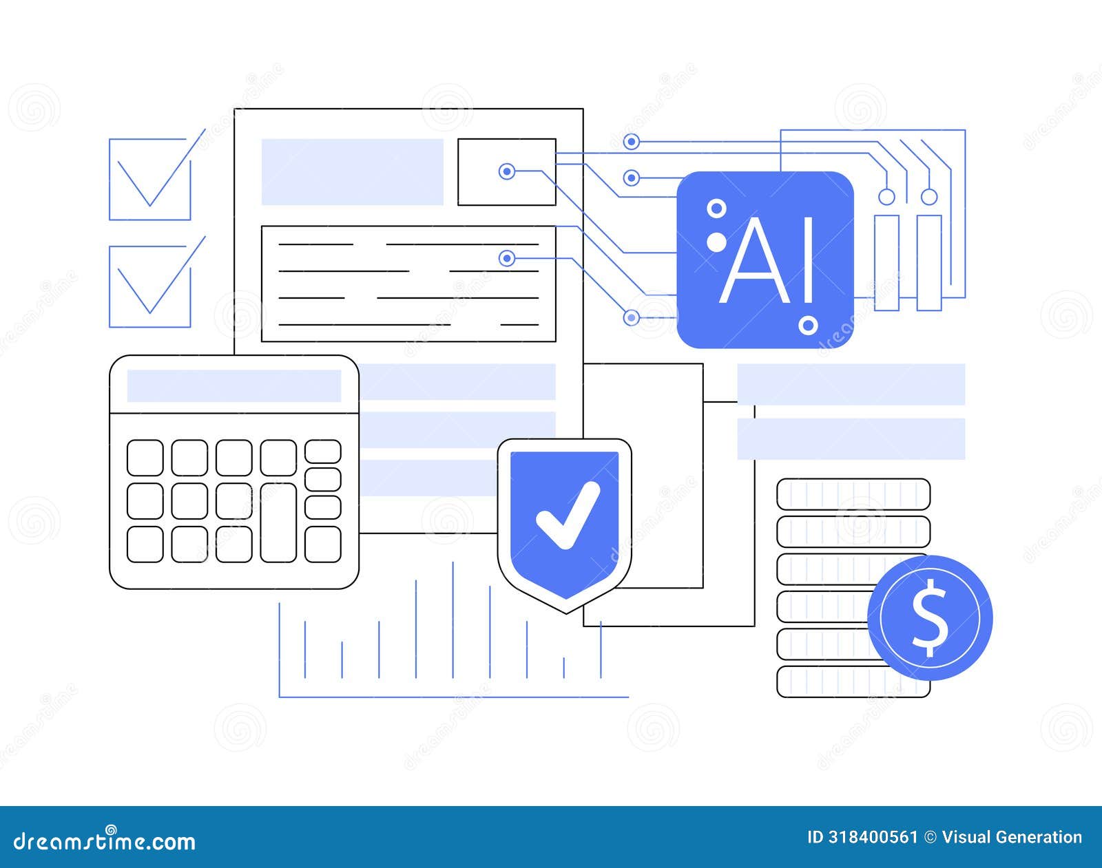 AI-Streamlined Claims Processing Abstract Concept Vector Illustration ...