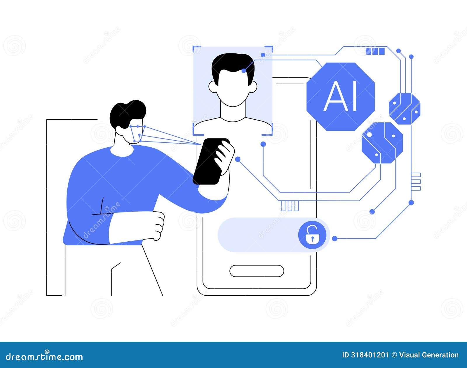 AI-Streamlined Identity Verification Abstract Concept Vector ...