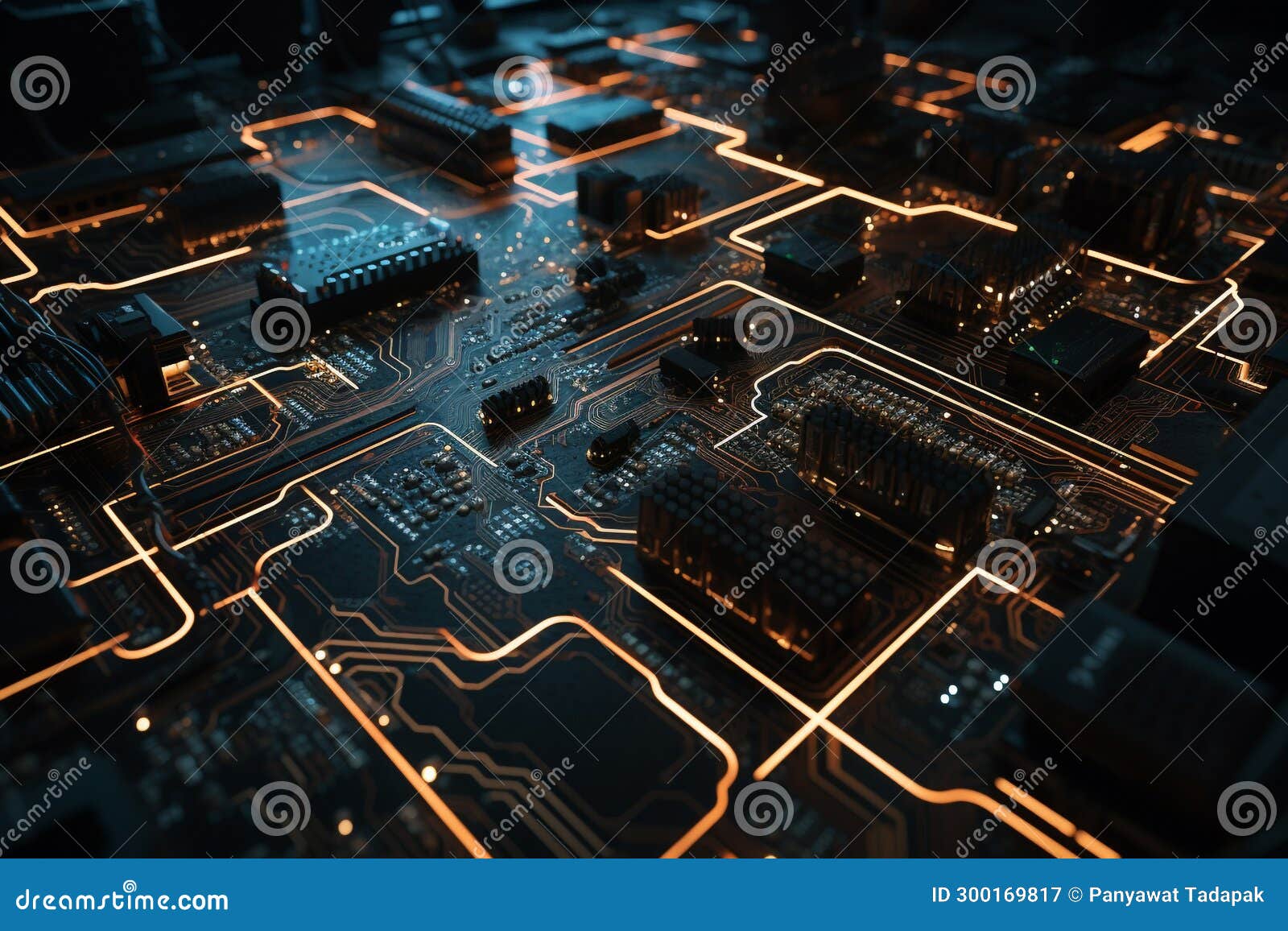 AI Supercomputer Chrome, Insane Level of Detail Throughout Circuitry by ...