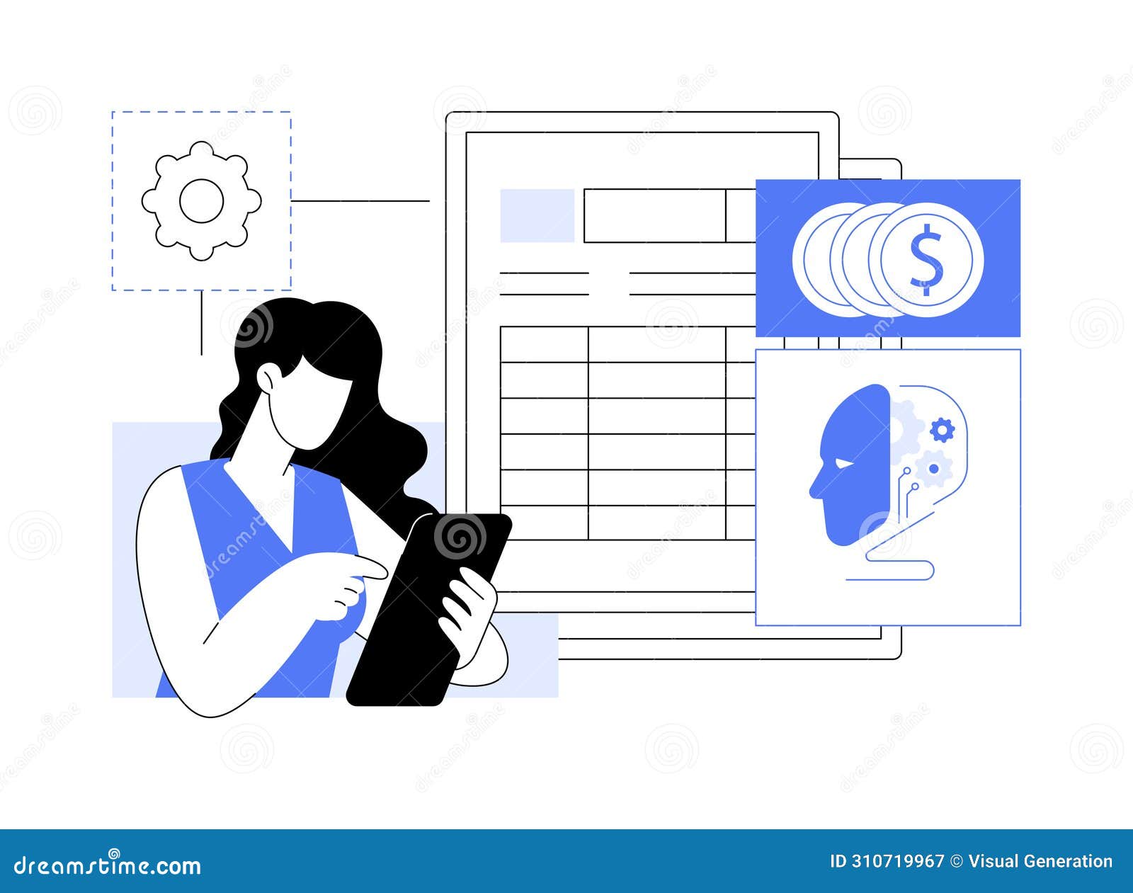 AI-Supported Invoice Processing Abstract Concept Vector Illustration ...
