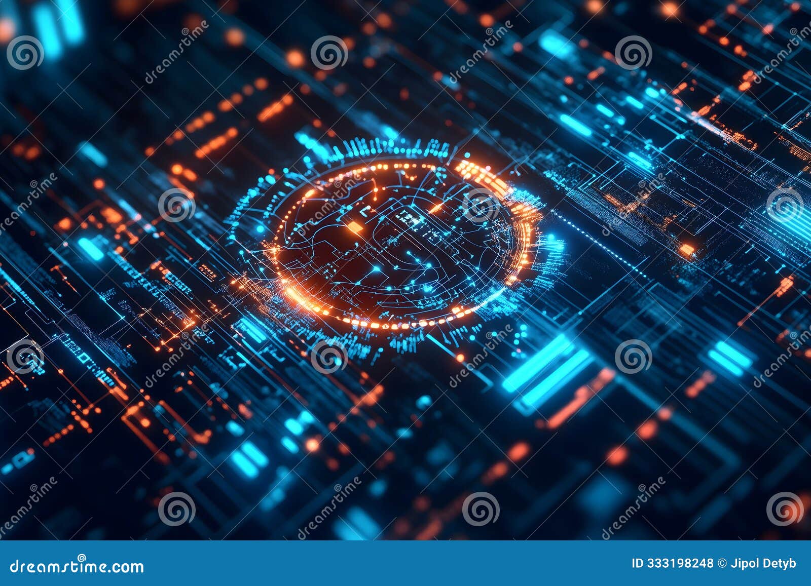 AI Symbol with Digital Graphs, Depicting the Concept of Artificial ...