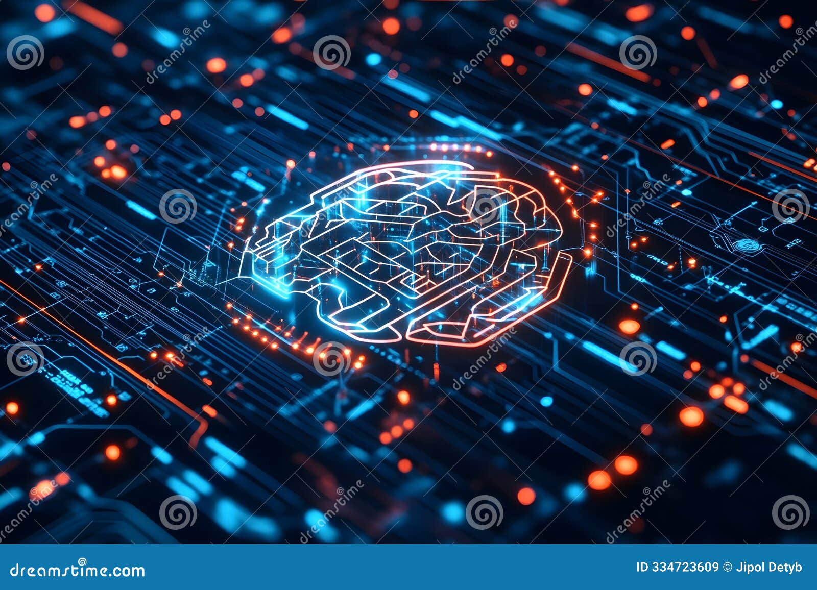 AI Symbol with Digital Graphs, Depicting the Concept of Artificial ...