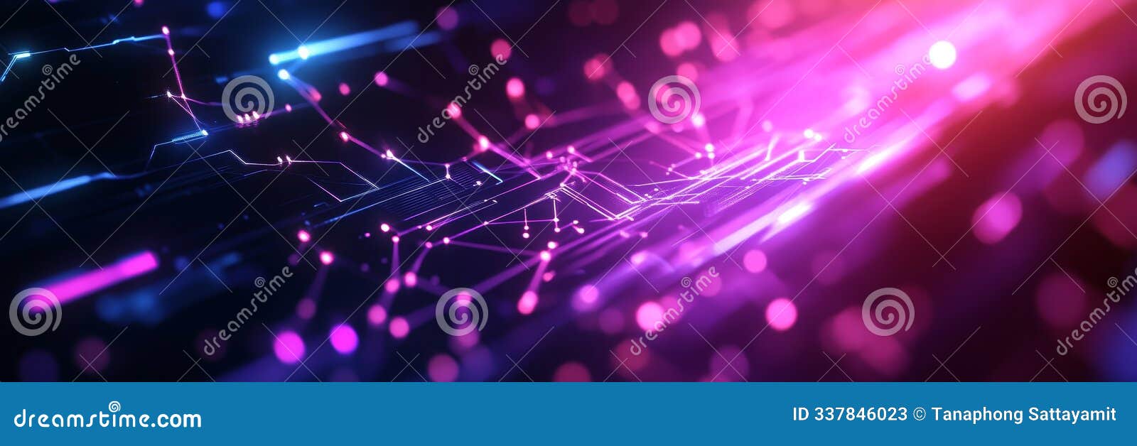 AI Systems In PeertoPeer Synchronization Glowing Network Represents Data Exchange Decentralized ...