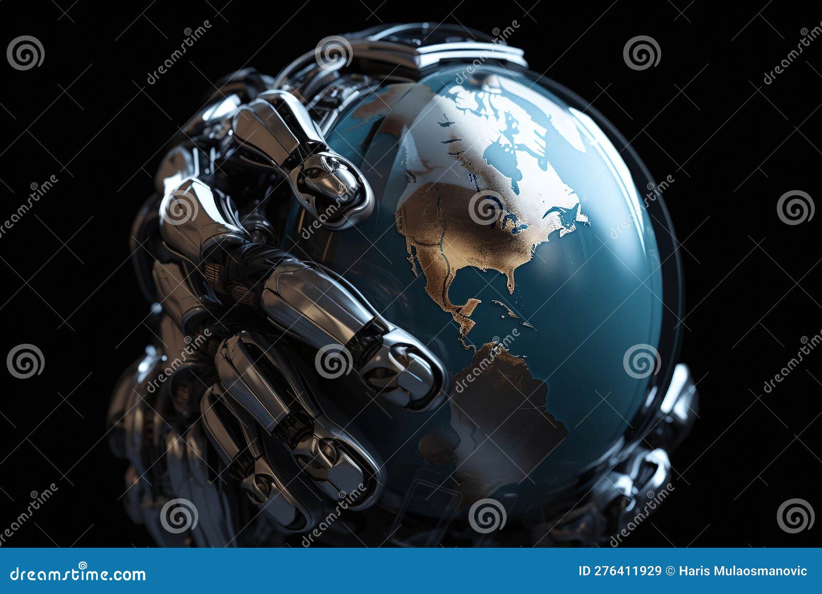 Ai Taking Over the World: Robot Holding Globe Ai Generated Stock ... Ai Taking Over the World: Robot Holding Globe Ai Generated Stock ...