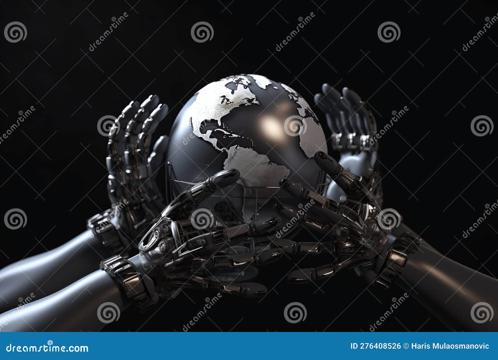 Ai Taking Over the World: Robot Holding Globe Ai Generated Stock ... Ai Taking Over the World: Robot Holding Globe Ai Generated Stock ...