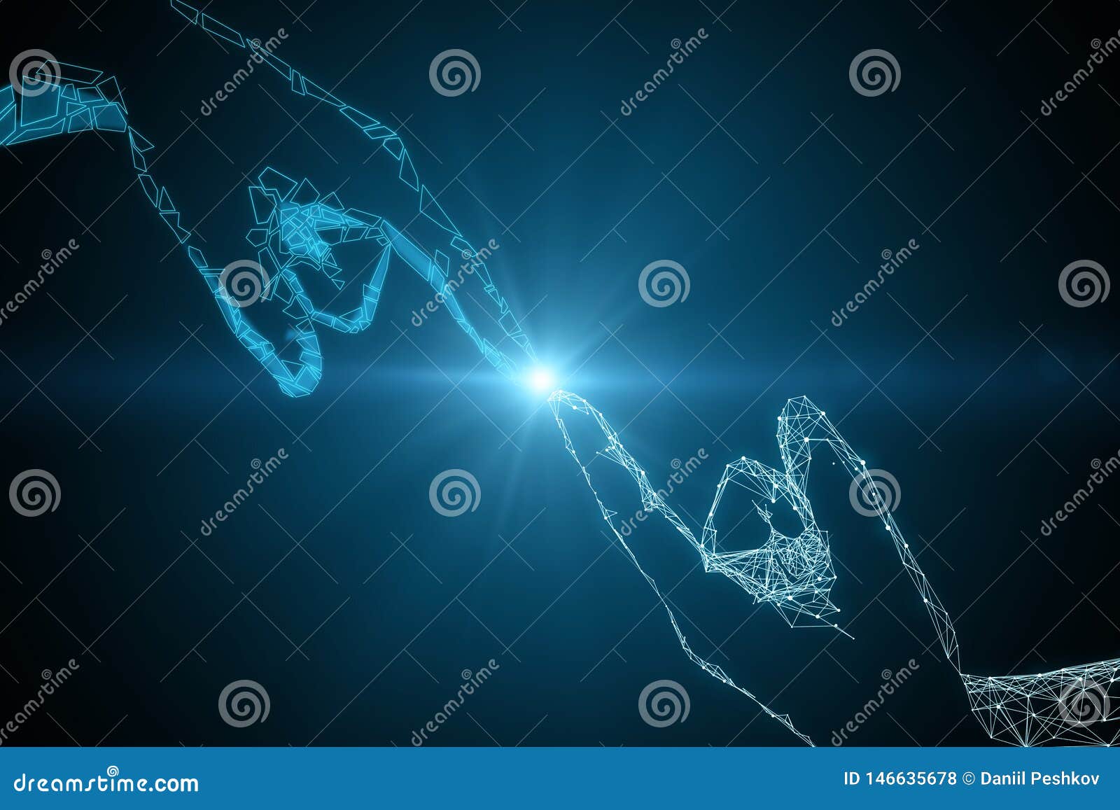 Ai and teamwork concept stock photo. Image of interactive - 146635678