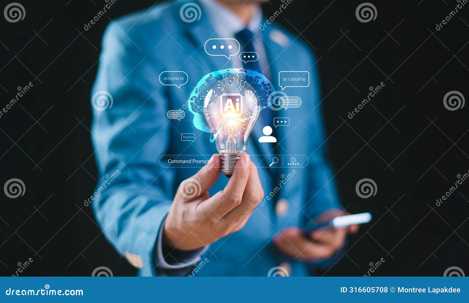 AI Help Analysis Business Concept Stock Illustration - Illustration of ...