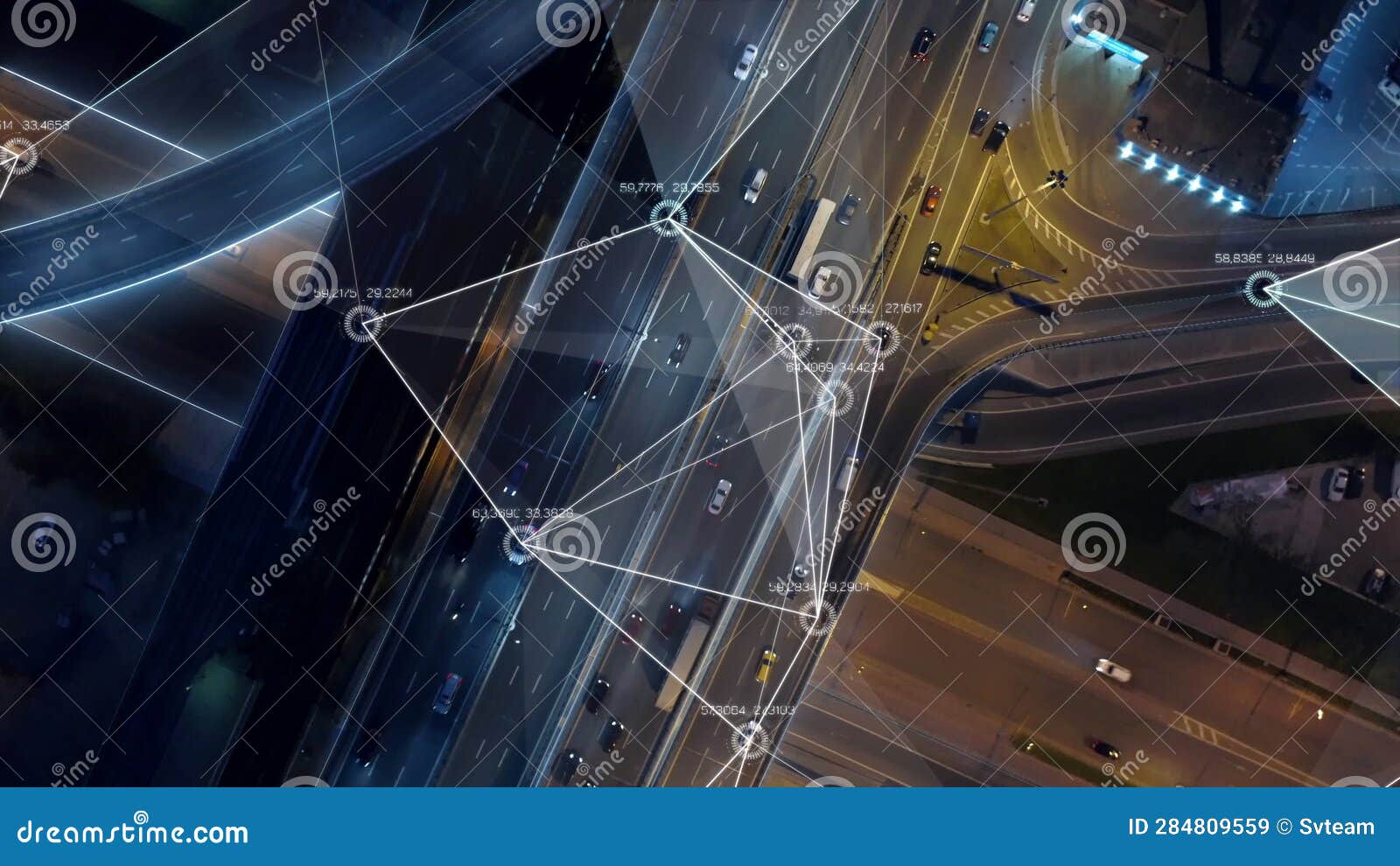 AI Technology. Artificial Intelligence Tracks Transport. Innovation ...