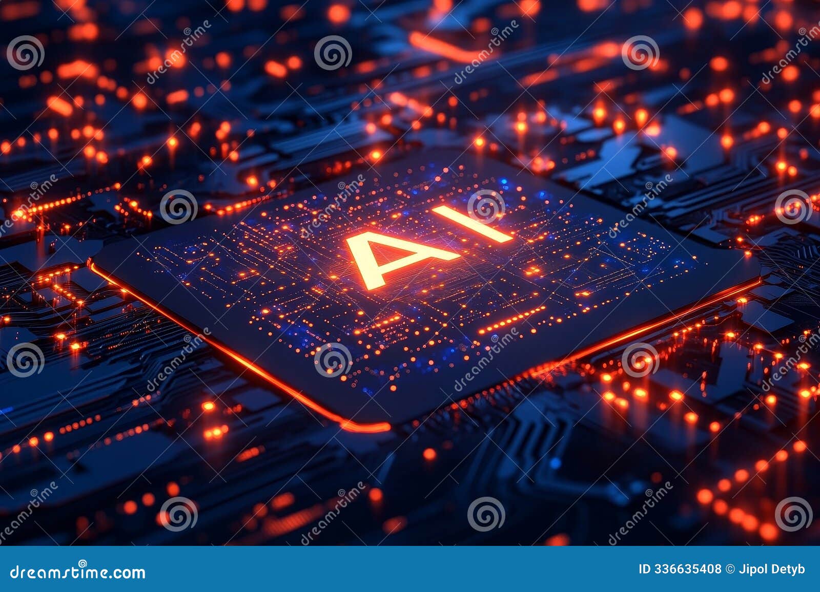 AI Technology Background and Icons of Artificial Intelligence ...