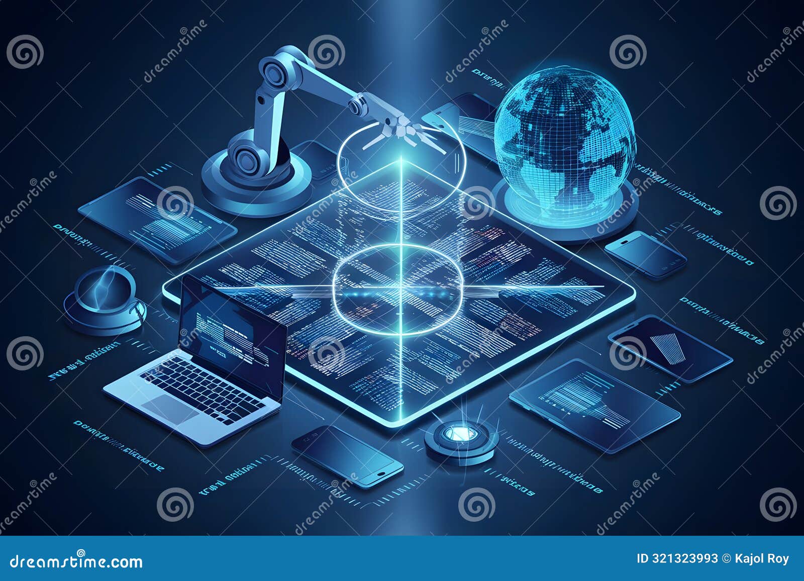 AI Technology Innovation Concept Stock Illustration - Illustration of ...