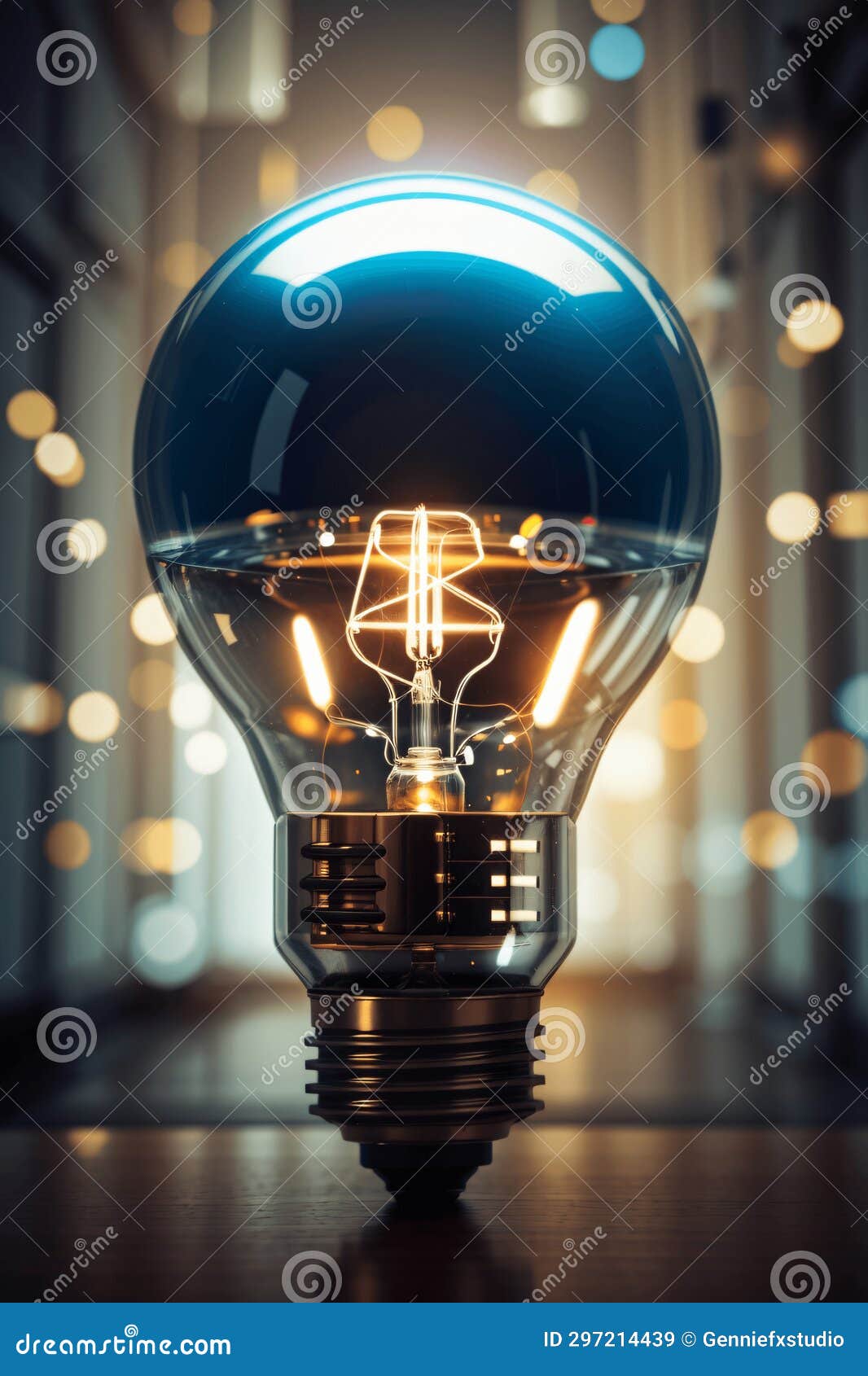Illuminating Progress: AI Technology in a Lightbulb. AI Generated Stock ...